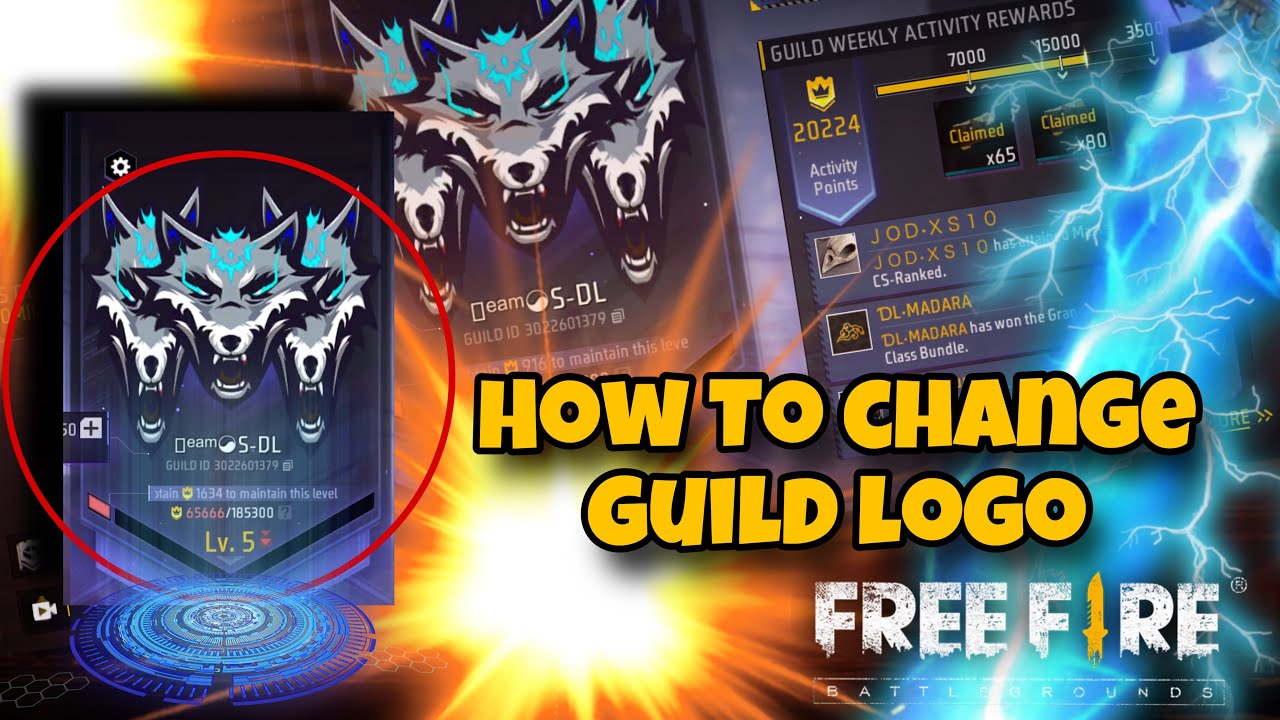 How to change ff guild logo | guild 3 logo glitch 🔥 - YouTube