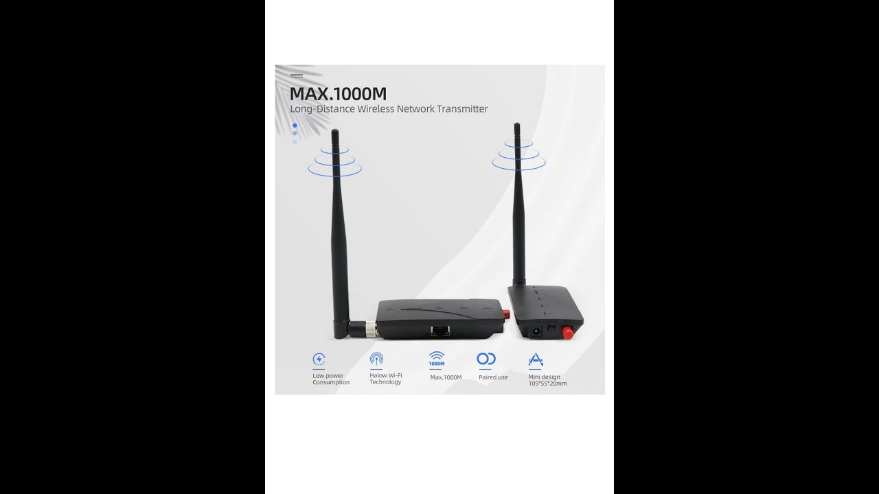 HaLow-802.11ah WIFI Bridge - 1KM Wireless Transmitter and Receiver Kit ...