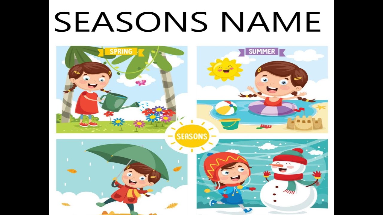 Seasons Name For Kids | Name of Seasons | Seasons For Kids | Vocabulary ...