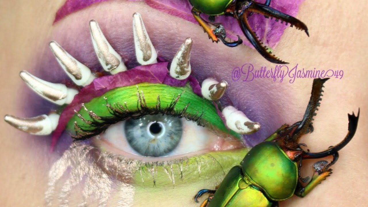 Insect Eye Art (Sawtooth Stag Beetle) Makeup tutorial ...