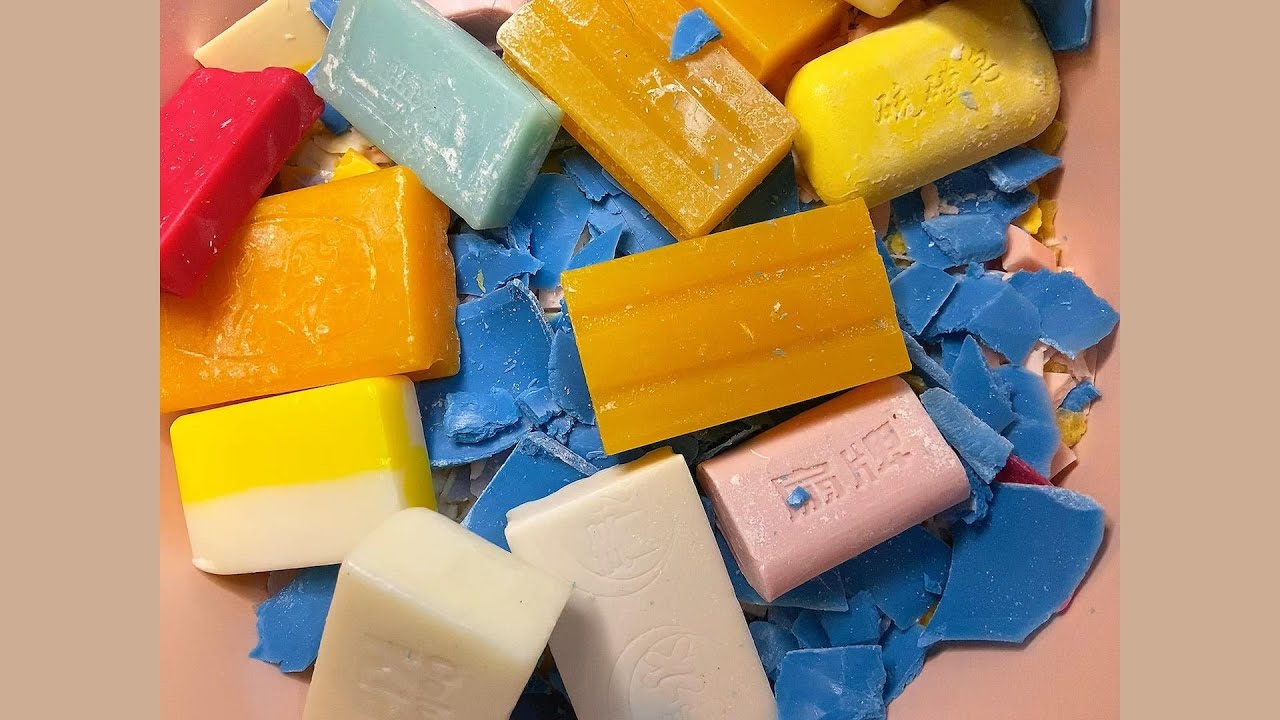 ASMR cutting dry soap/oddly carving soap/satisfying relaxing crunchy ...