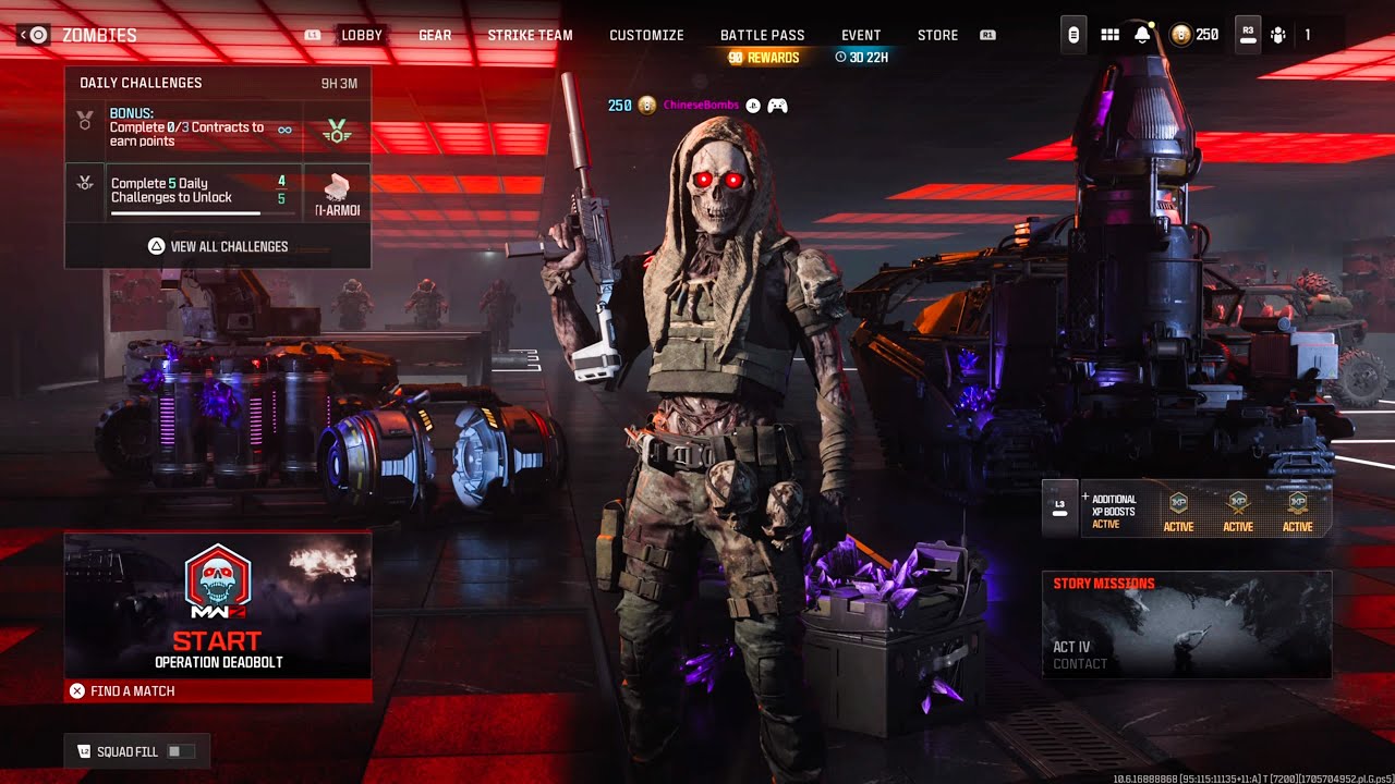 MW3 ZOMBIES - UNLOCKING THE BONE COLLECTOR SKIN (Act 3 Story Mission ...