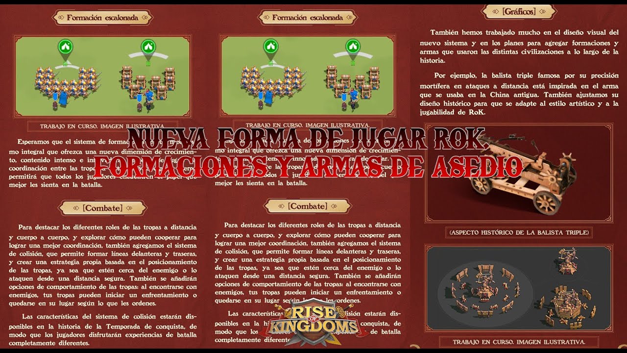 NUEVA FORMA DE JUGAR ROK, NUEVAS FORMACIONES Y ARMAS DE ASEDIO | Rise ...