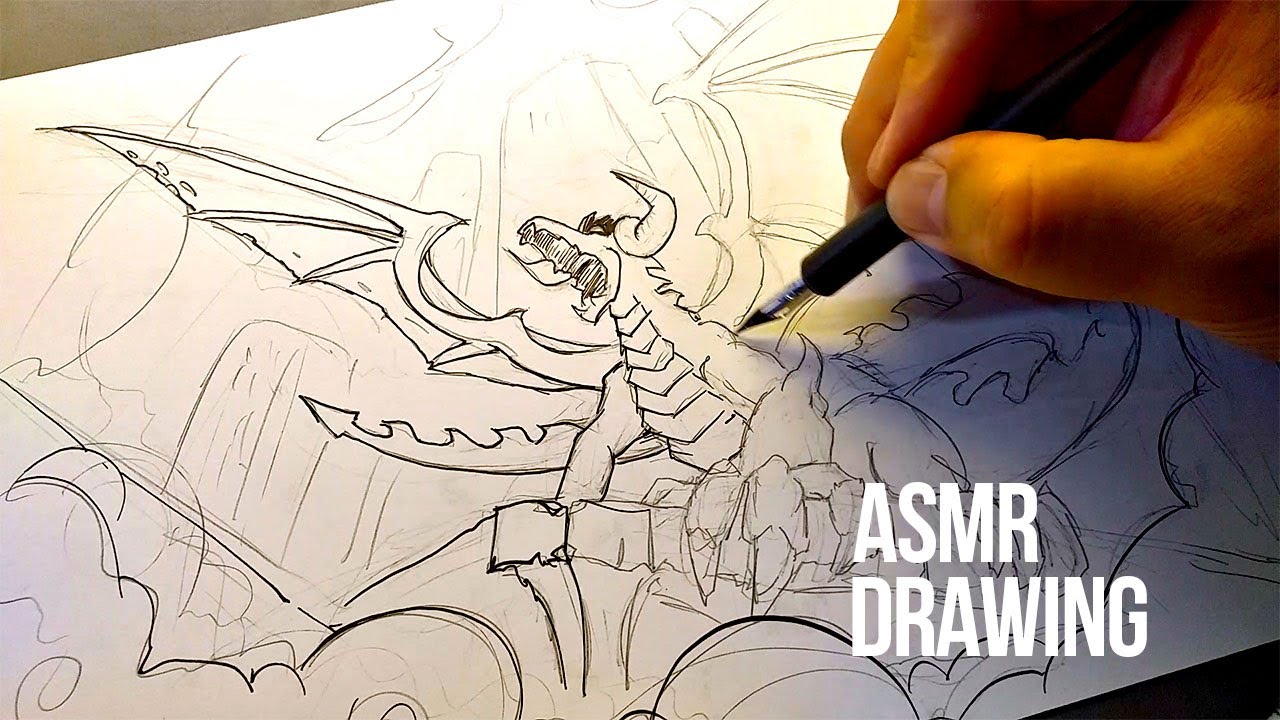 Ruling The City - Drawing Ink and Pen - ASMR No Talk - YouTube