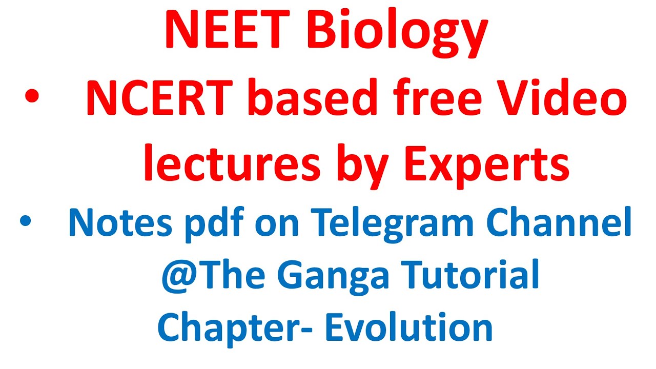 Evolution L 7 ncert Diagram explaination #neet biology #12th class ...