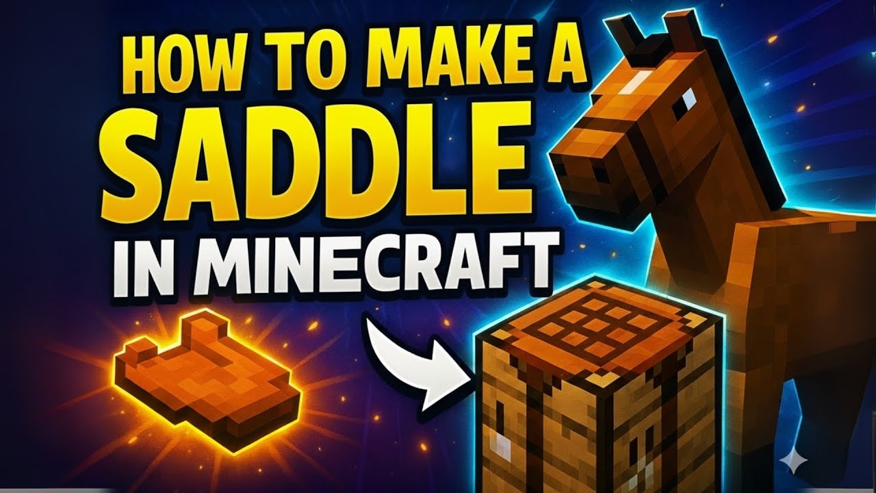 how to make a saddle in minecraft + GAMEPLAY - YouTube