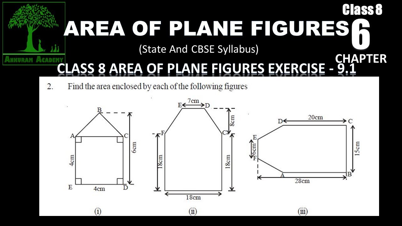 Class 8 Area of Plane Figures Exercise - 9.1 State and CBSE Syllabus ...