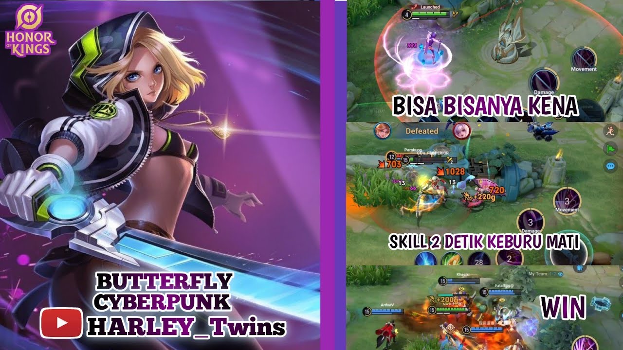 HONOR OF KINGS GamePlay Butterfly - HYPER KONGMING TIDAK AKAN WIN LWAN ...