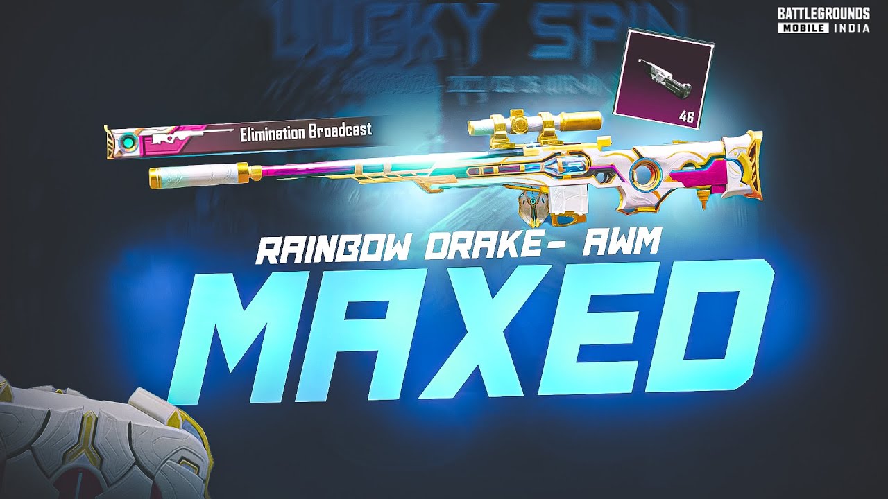 Rainbow Drake AWM Maxed | Rainbow Drake Crate Opening PUBG/ BGMI - YouTube
