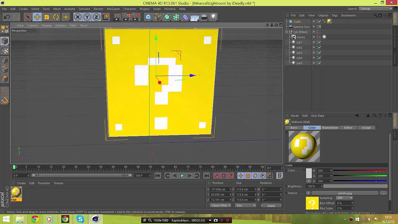 Cinema 4D Minecraft Lucky Block Model ! & New Intro ! Made By: Me (No ...