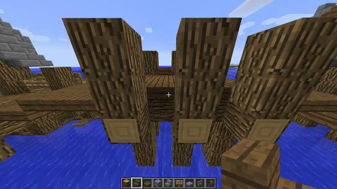 Minecraft Tutorial - Small Simple Ocean Village Bridge! super easy ...