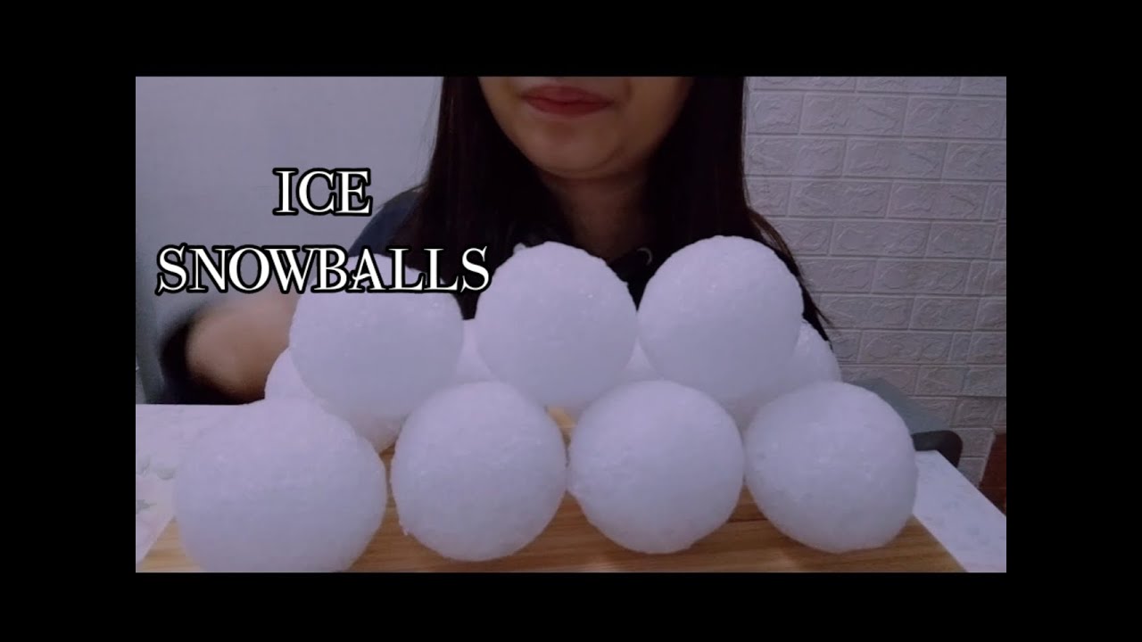 ASMR SHAVED ICE SNOWBALLS / ICE EATING - YouTube