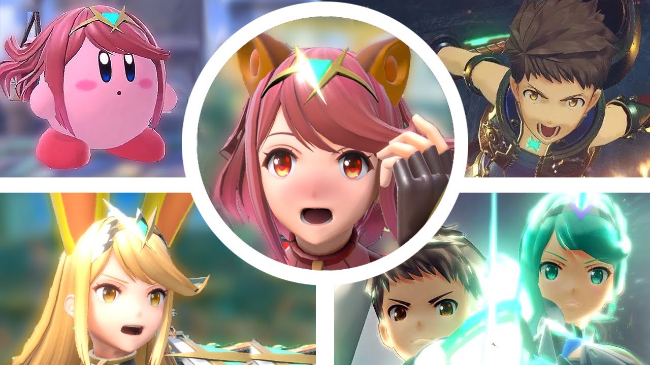 Pyra, Mythra & Rex All Victory Themes | Final Smashes | Kirby ...