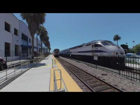 VR180 - Metrolink IEOC Line Train #859 in Oceanside CA Deadhead to the ...