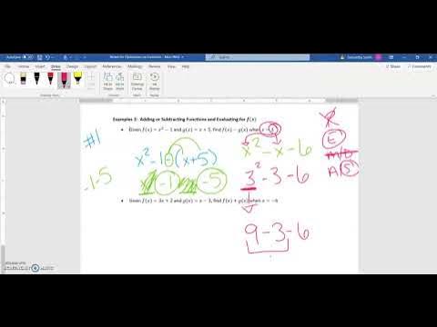 Operations on Functions: Addition and Subtraction 2 - YouTube