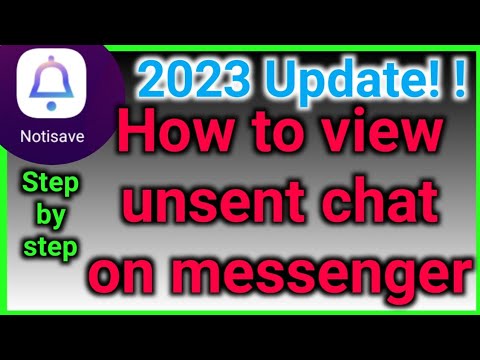 How to view unsent messages on messenger update 2023 | How to view ...
