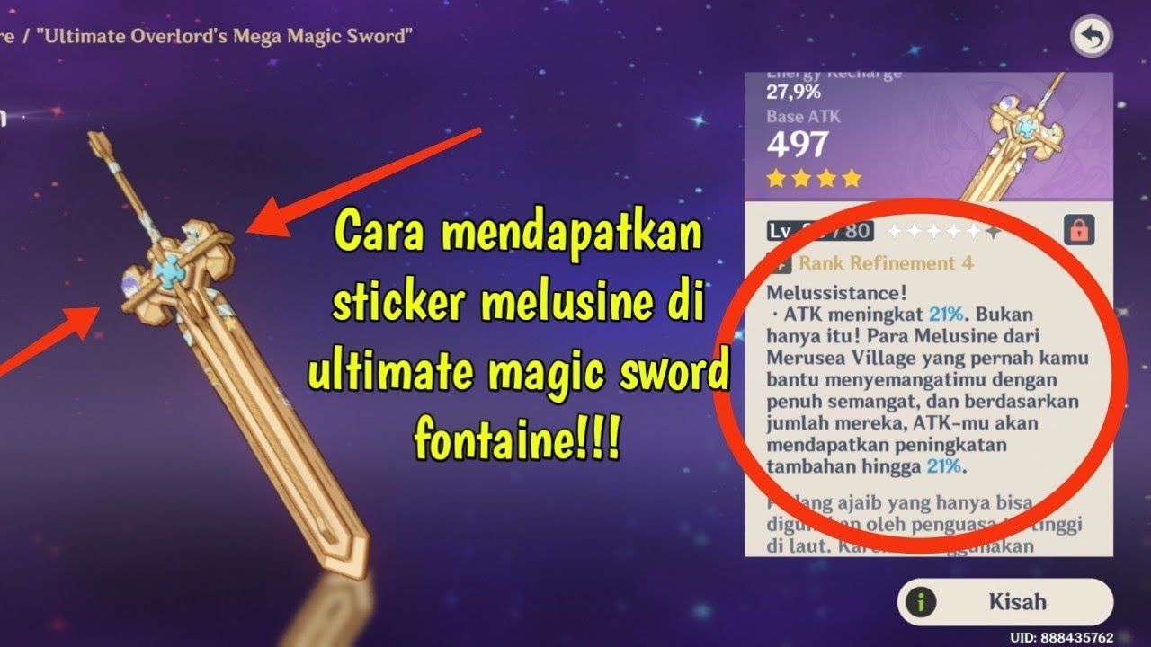 Cara mendapatkan sticker melusine di ultimate overlord mega magic sword ...