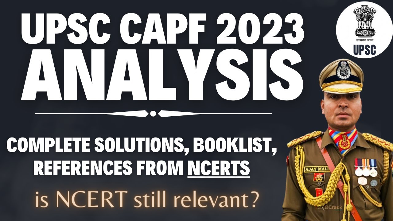 UPSC CAPF 2023 Paper Analysis | Detailed solutions | Booklist ...