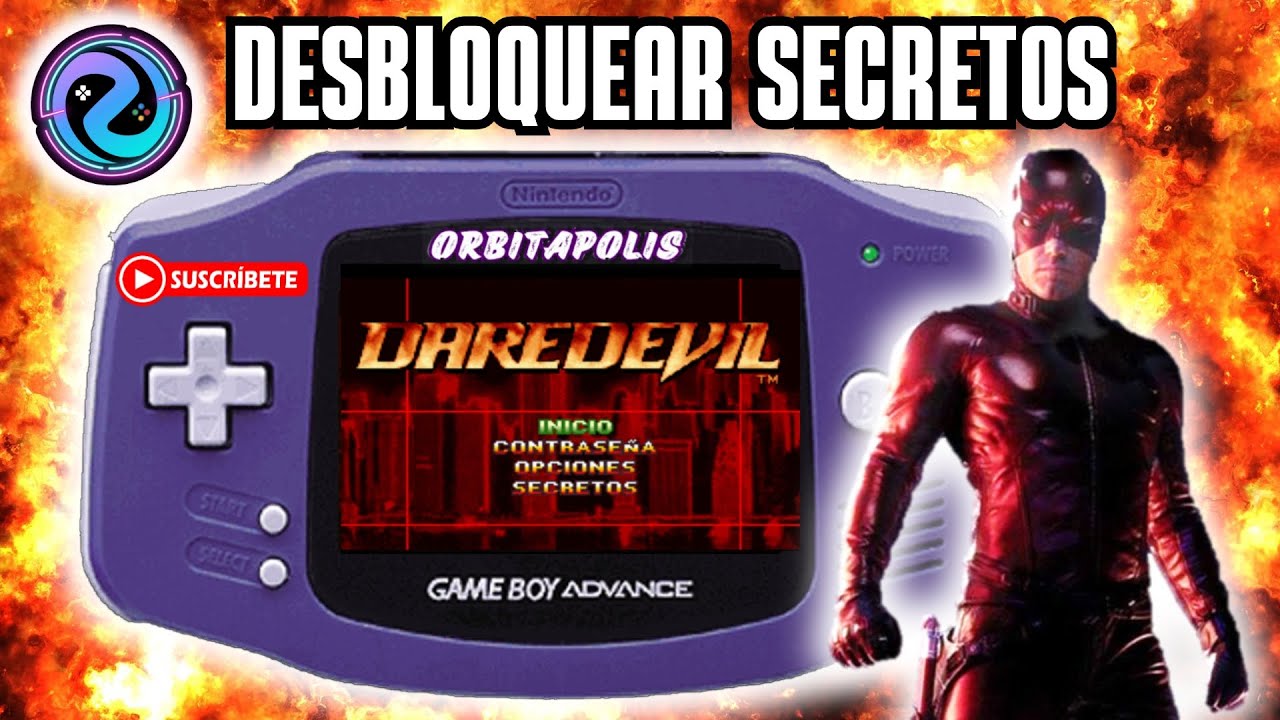 🔴 DAREDEVIL (GBA) - TRUCO PARA DESBLOQUEAR TODOS LOS SECRETOS (Game Boy ...