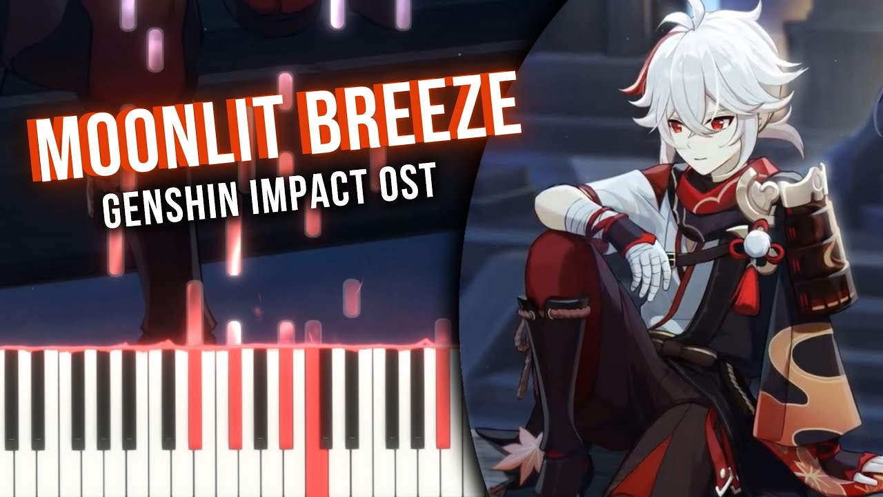 Relaxing Piano "Kaedehara Kazuha: Moonlit Breeze" Genshin Impact OST [Piano Tutorial] - YouTube