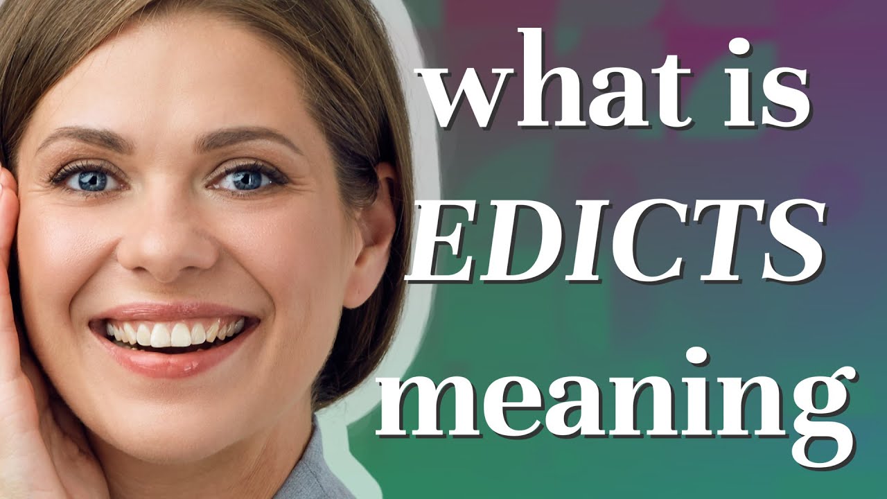 Edicts | meaning of Edicts - YouTube