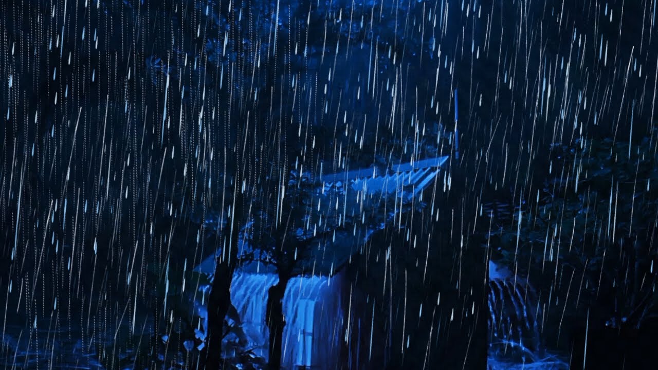 Victory Against Insomnia with Heavy Rain and Thunder Sounds for Sound ...