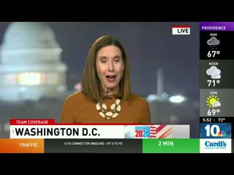 Kristine Frazao reports during fire alarm - YouTube