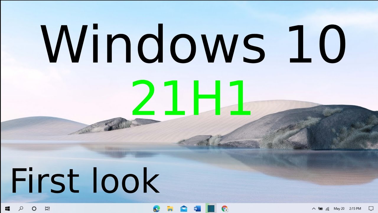 Windows 10 21H1 First look - YouTube