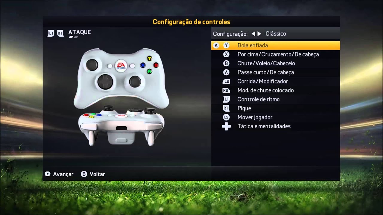 configuraçao de controle xbox em fifa 15 - YouTube