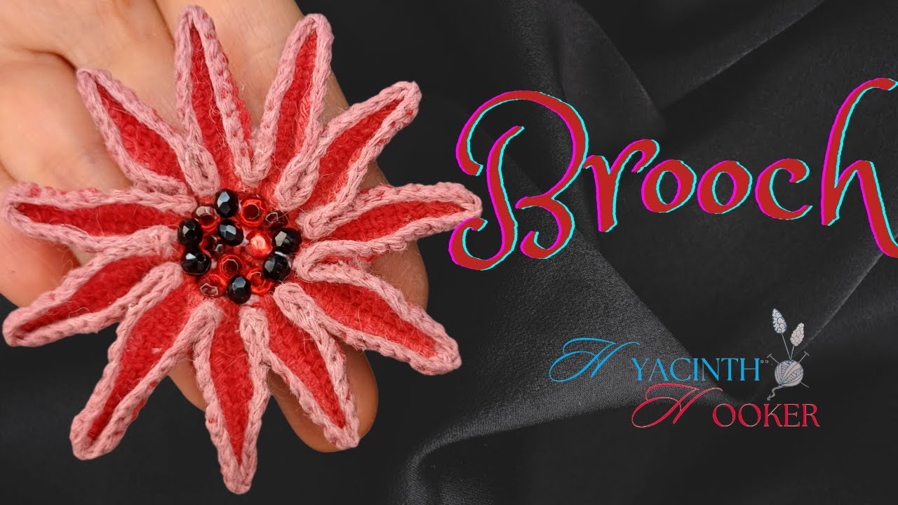 How To Crochet This Lovely Flower Brooch? - YouTube