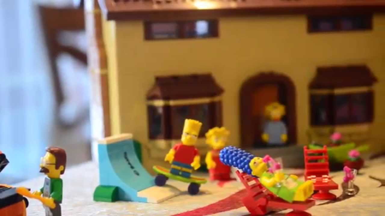 The Simpsons Lego House Unboxing, Assembly, Detailed Look, Time lapse ...