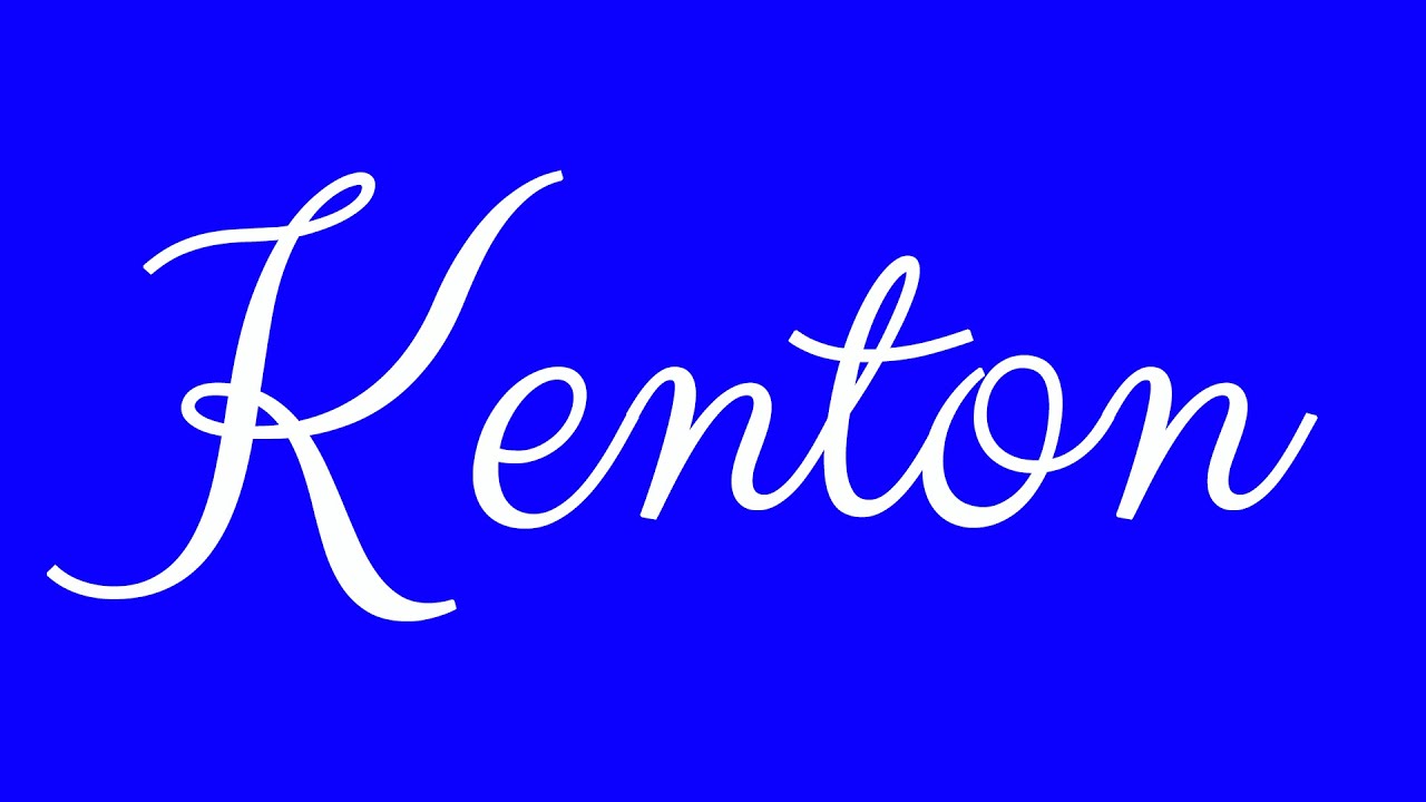 Learn how to Sign the Name Kenton Stylishly in Cursive Writing - YouTube