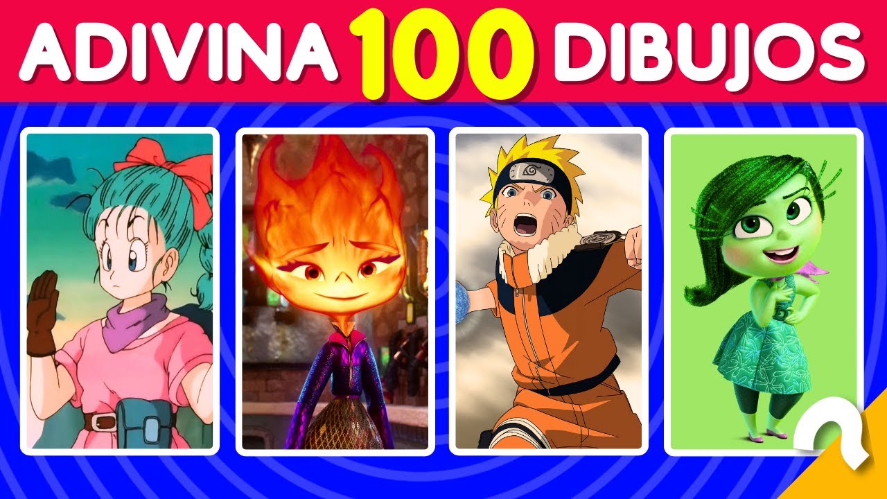 Adivina 100 PERSONAJES de DIBUJOS ANIMADOS | Quiz dibujos - YouTube