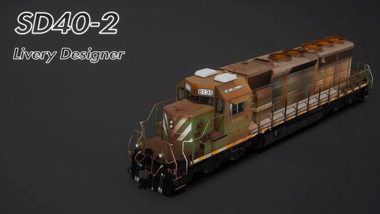 SD40-2 (TSW2/ PS4) FURX on livery designer - Time Elapse - YouTube