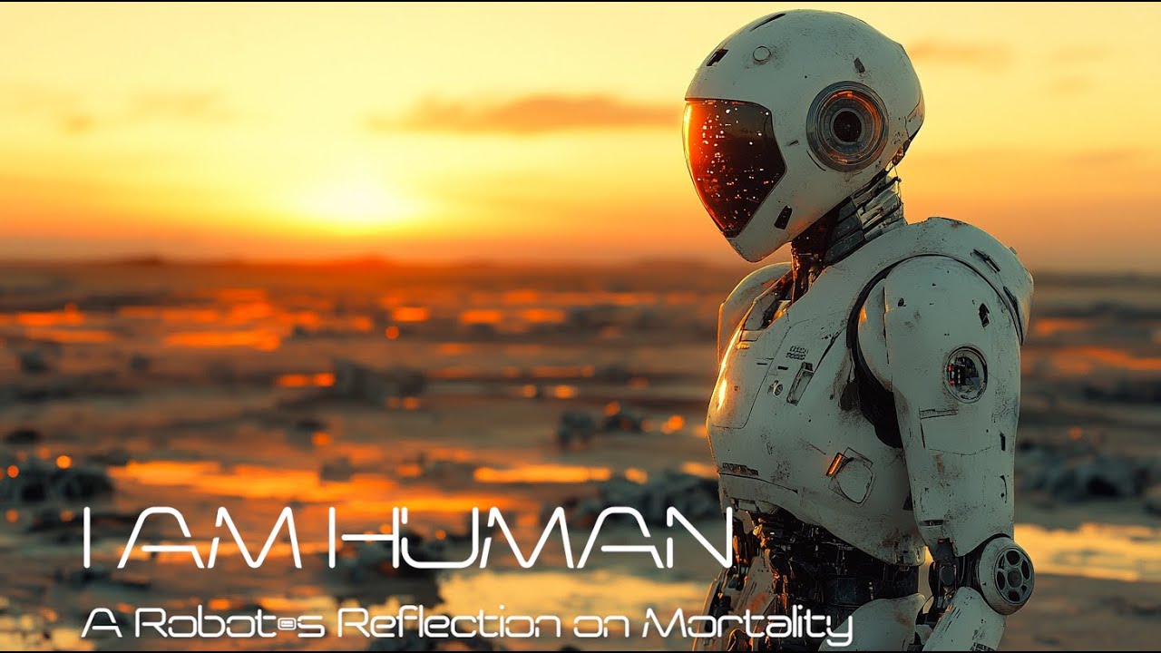 I AM HUMAN | A Robot's Reflection on Mortality | AI-Generated Short ...