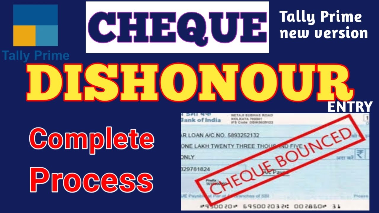How to post cheque bounce entry in Tally Prime चैक बाउंस होने पर टैली ...