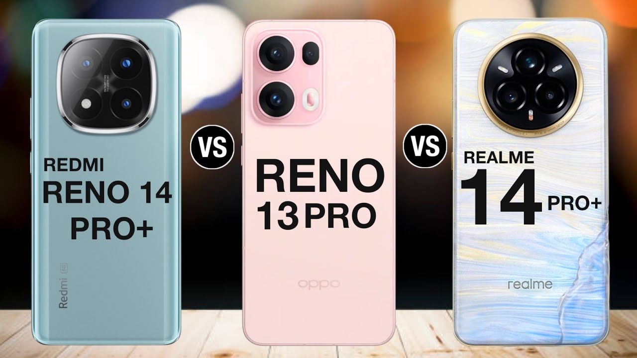 redmi note 14 pro plus vs oppo reno 13 pro vs realme 14 pro plus - YouTube