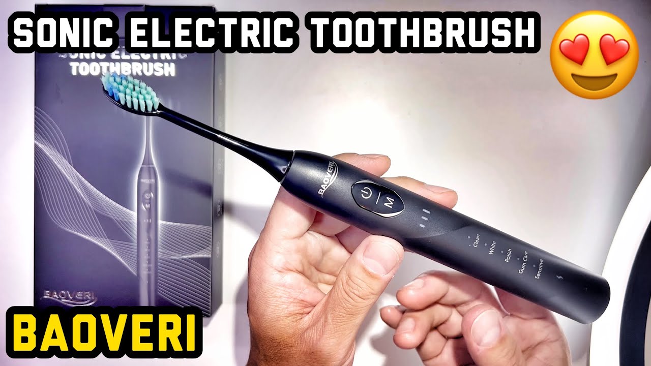 BAOVERI Sonic Electric Toothbrush 8 replacement heads Rechargeable ...