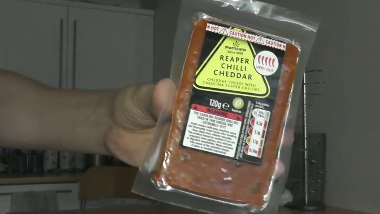 Morrisons Reaper Chilli Cheddar Cheese Review - YouTube