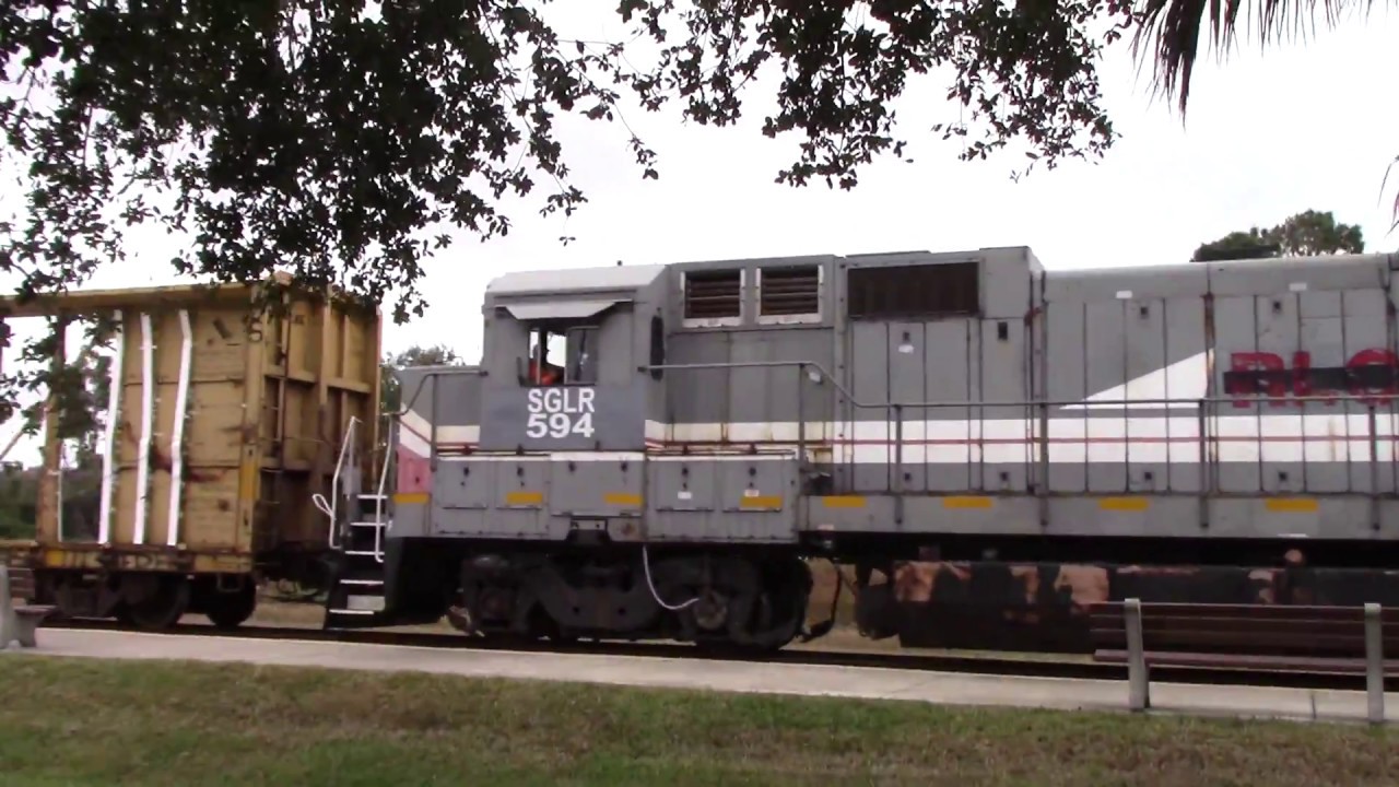 Seminole Gulf Railway Freight Train in Fort Myers, Florida - YouTube