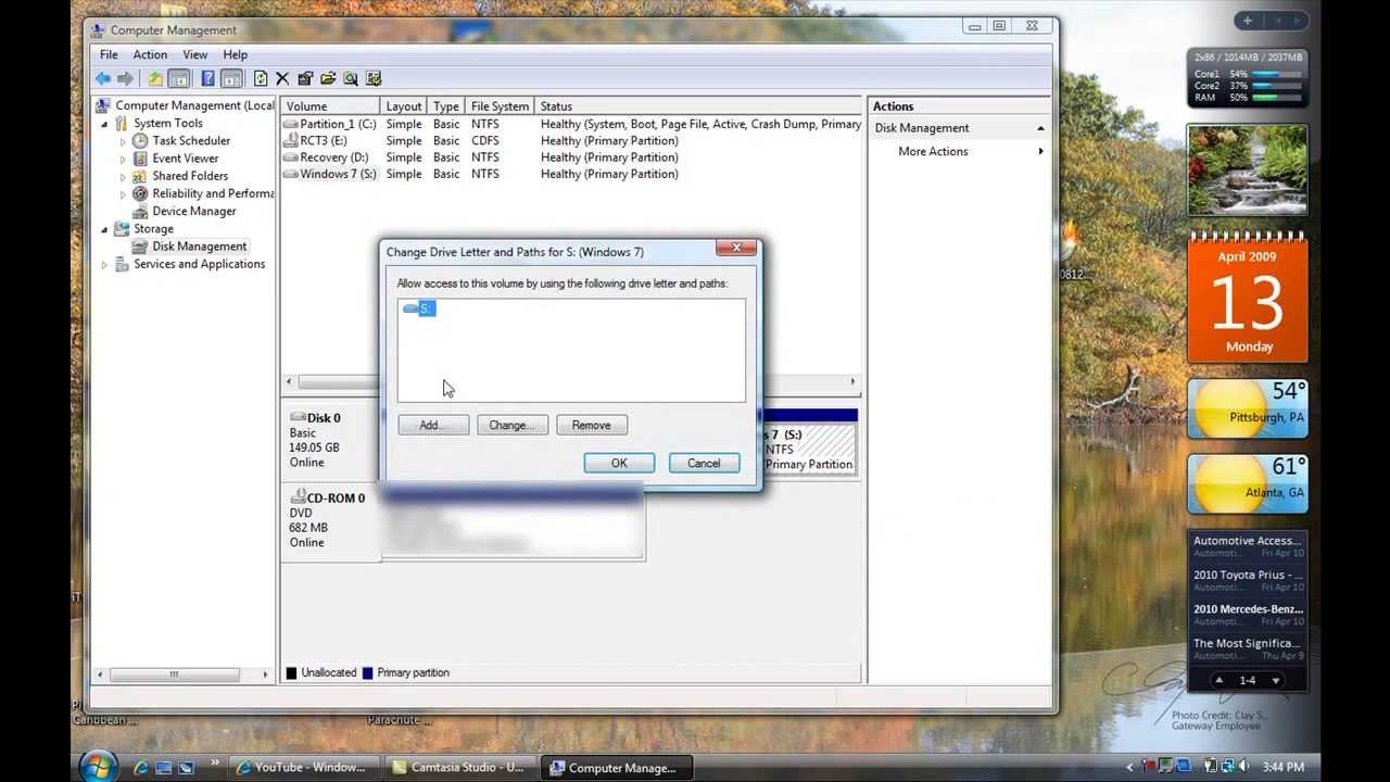Create a partition (for Windows 7 or other OS) - YouTube