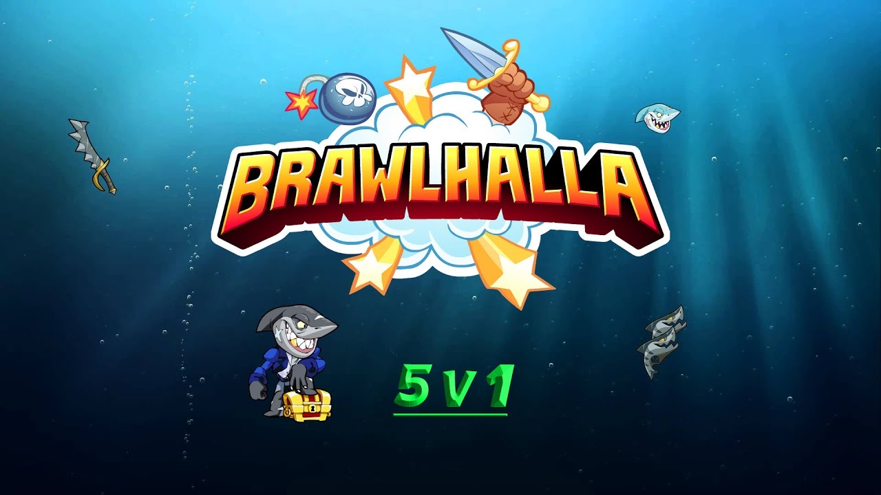 Brawlhalla- Shark Attack Thatch 5v1!! - YouTube