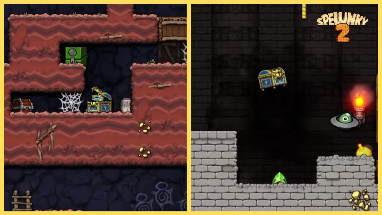 Spelunky 2 but im the udjat eye chest (character mod) - YouTube