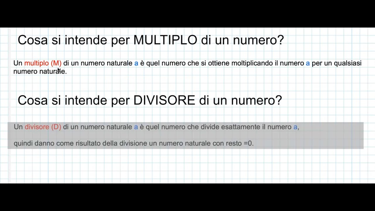 Multipli e Divisori introduzione - YouTube