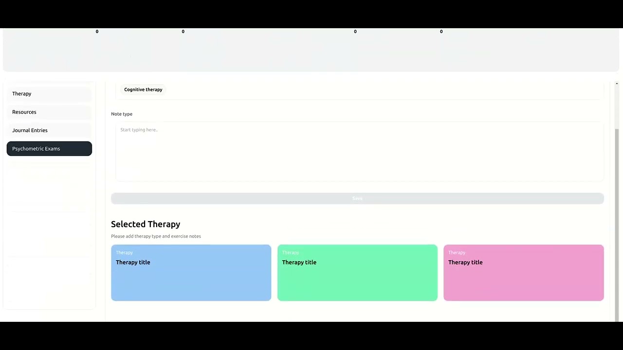 Therapy app UI client overview demo - YouTube
