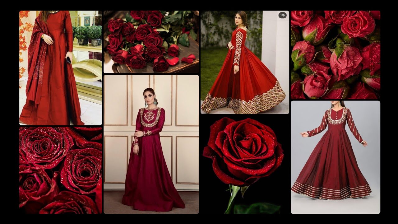 very beautiful red frocks designing ideas#by Fatima designer - YouTube