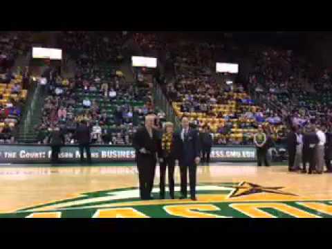 Jay Marsh Honored at Halftime of Mason vs VCU Game - YouTube