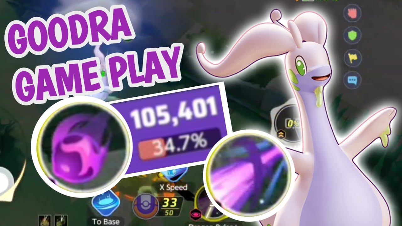 GOODRA Acid spray + Dragon Pulse 💗 United Moved BUFFED 🔥 Pokemon unite ...