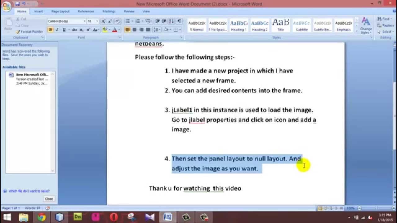 How you can insert a background image (wallpaper) to a desktop ...