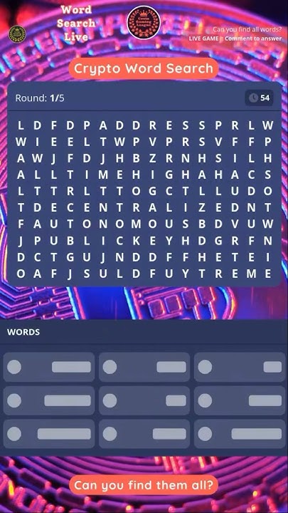 Crypto Word Search #wordsearch #wordsearch #covingaming #wordgames ...